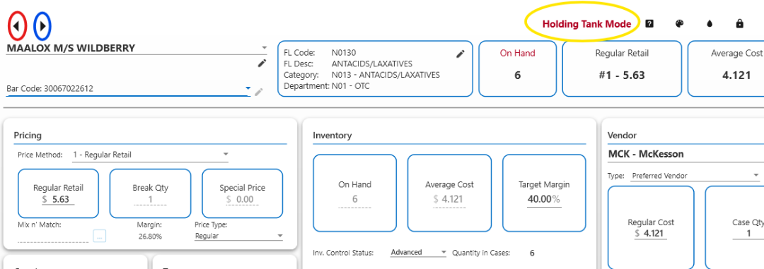 Did you know... from the Item Editor you can click Holding Tank Mode ...